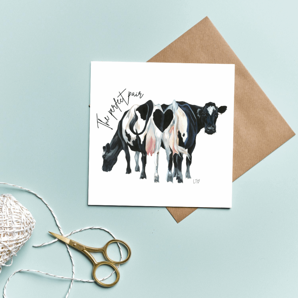 The Perfect Pair Card | Laurens Cows